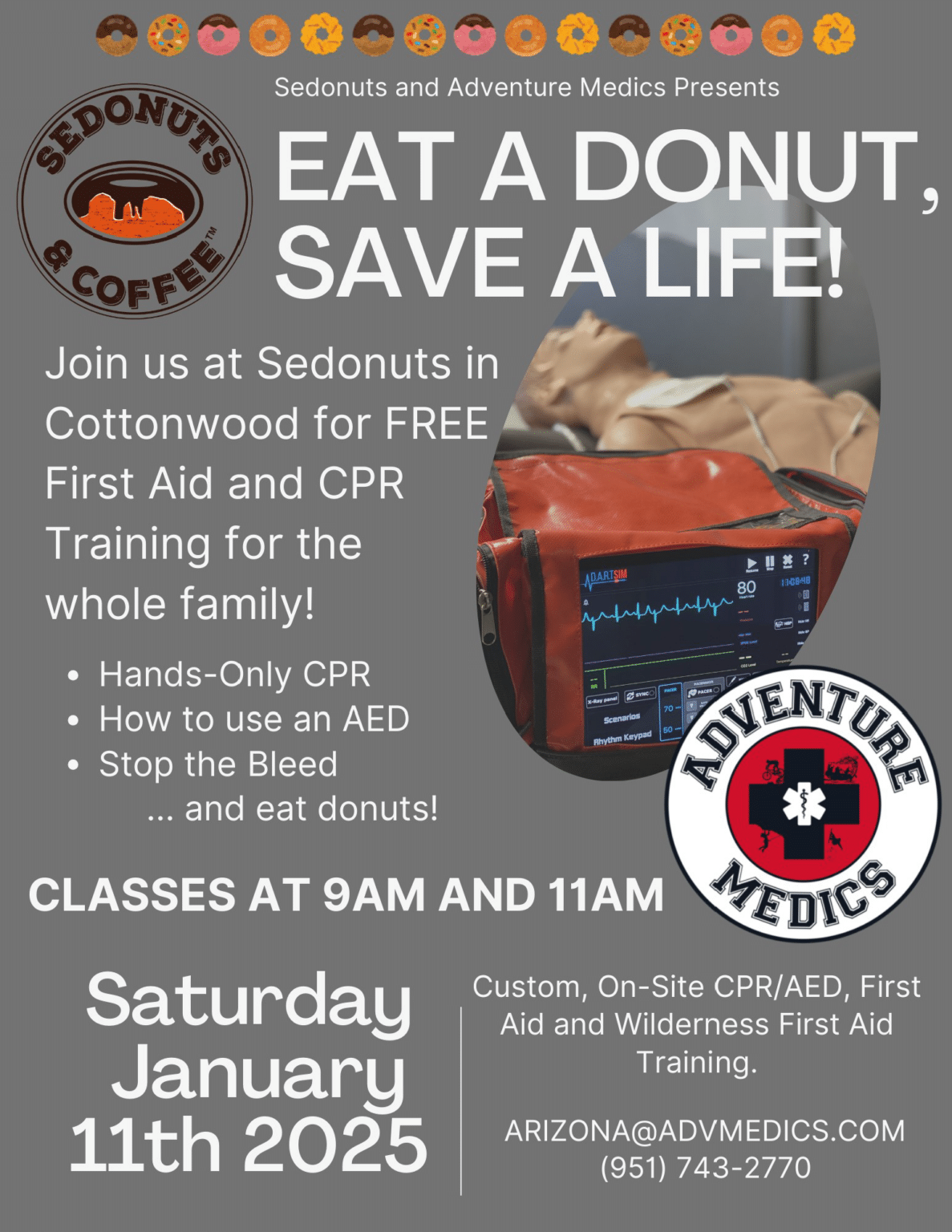 SEDONUTS CPR/AED Class - Adventure Medics
